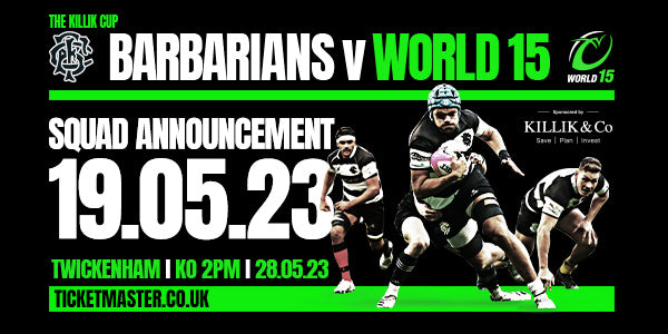 Squads announced for Barbarian F.C. vs World XV – Gilbert Rugby
